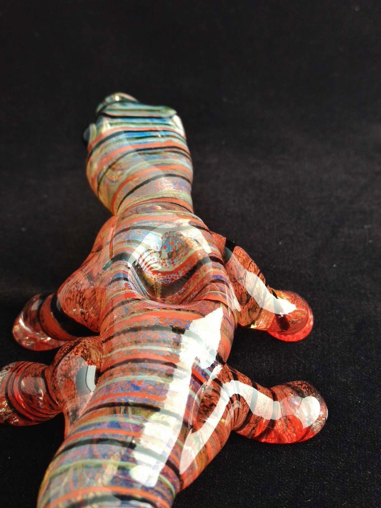 Glass Lizard Pipe | UV Glow | Color Changing | Unique Glass Art | Quick ...