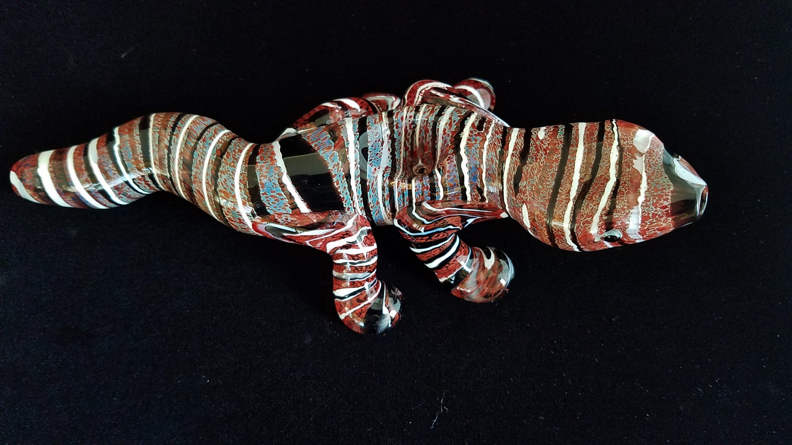 Glass Lizard Pipe | UV Glow | Color Changing | Unique Glass Art | Quick ...