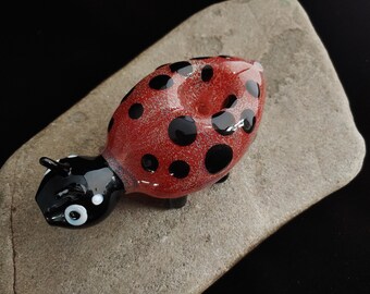 Ladybug Glass Pipe Ladybird Smoking Pipe 3,5 - Etsy