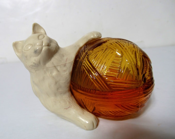 Vintage Avon Cat With Yarn Ball Perfume Bottle Sonnet Cologne - Etsy