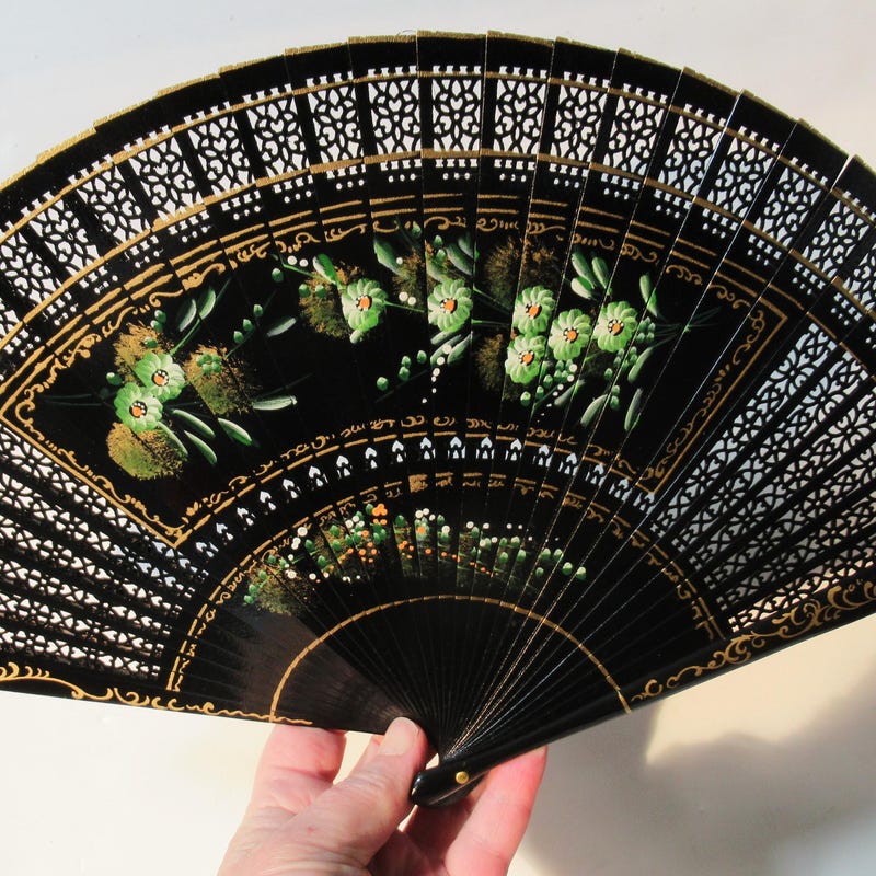 Hand Painted Fan - Etsy