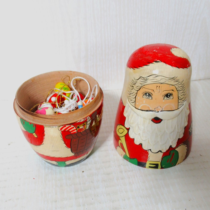 Santa Nesting Dolls - Etsy
