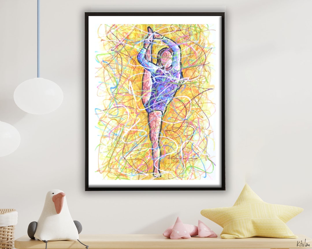 Gymnastic Splits Poster, Gymnastics Wall Art, Gymnastics Prints ...