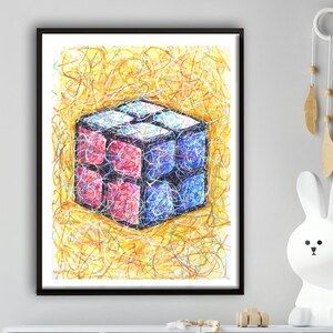 Rubik's Cube Art for Sale, Rubik's Cube Collection, 3x3x3 Rubik's, Nerd ...