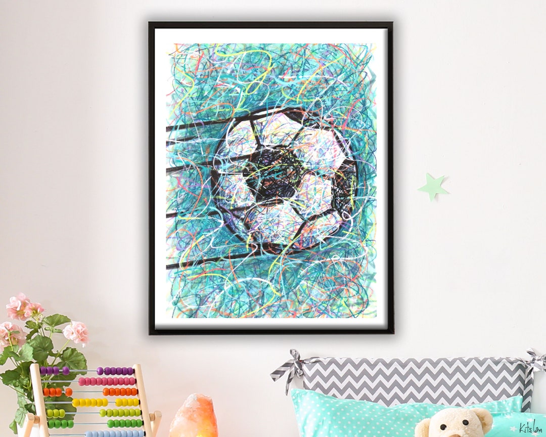 Soccer Ball Poster Soccer Ball Decor Soccer Ball Kids - Etsy