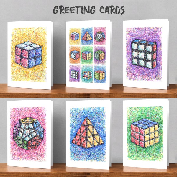 Rubiks Cube Birthday Card - Etsy