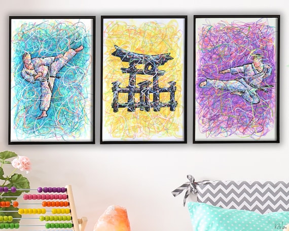 Karate Wall Art for Bedroom Decor Karate Wall Art for Boys - Etsy