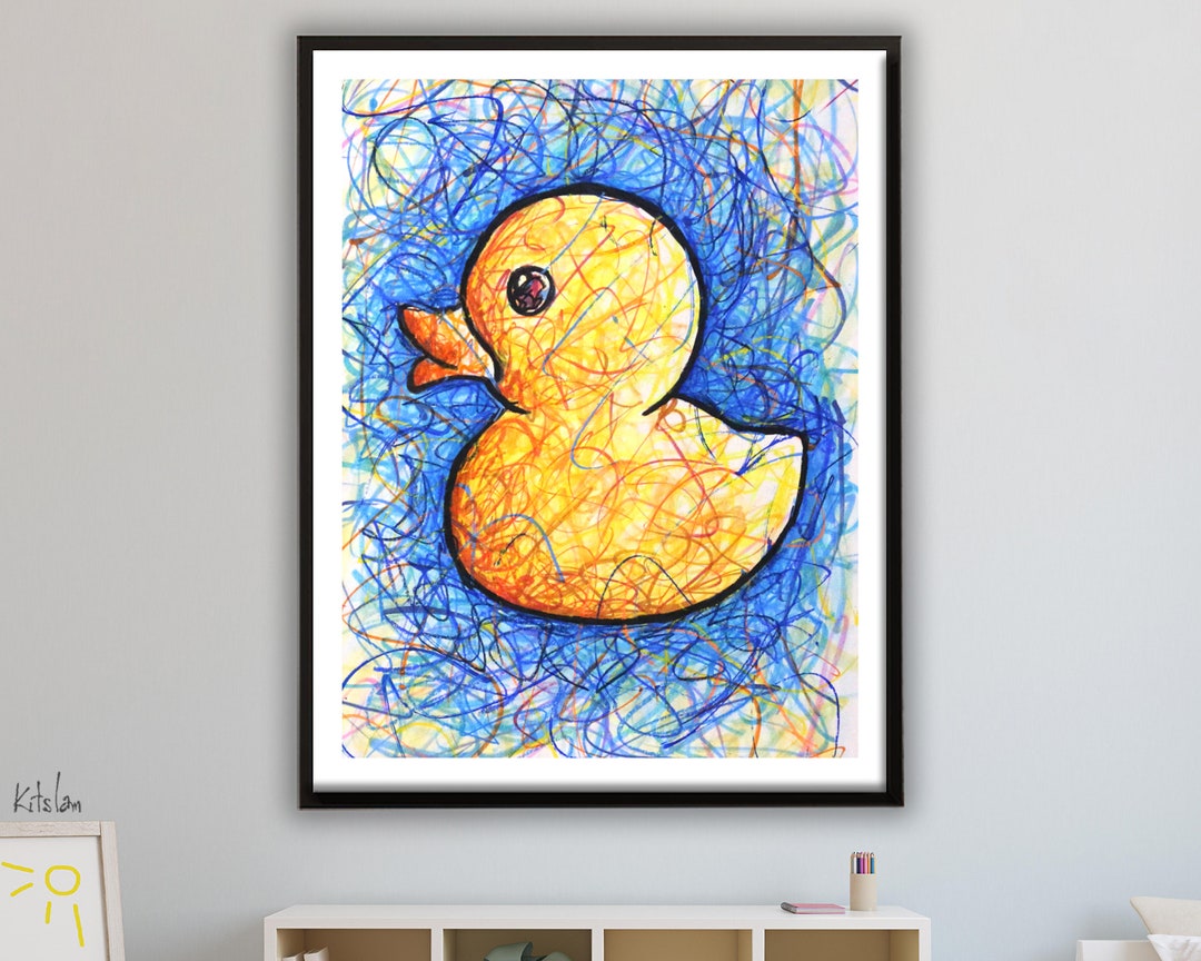 Rubber Duck Print, Rubber Duck Decor, Duck Nursery Art, Rubber Ducky ...
