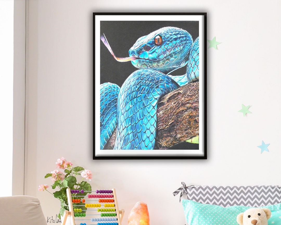 Viper Snake Art Snake Poster Snake Wall Art Snake Art - Etsy Hong Kong