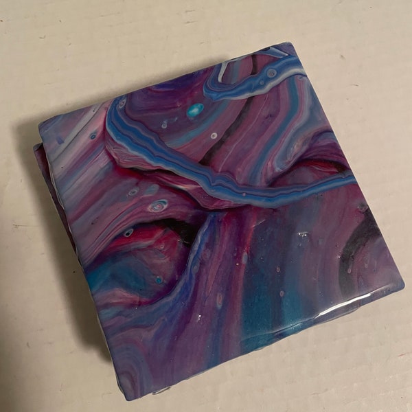 Ceramic Tile Fluid Art - Etsy