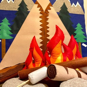 Felt Campfire SET Felt Toys Camping Decor Kids Playroom - Etsy