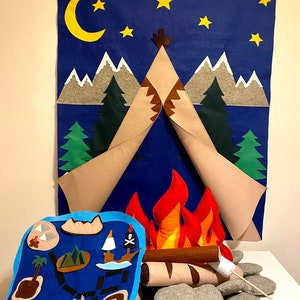 Felt Campfire SET Felt Toys Camping Decor Kids Playroom Decor Felt ...