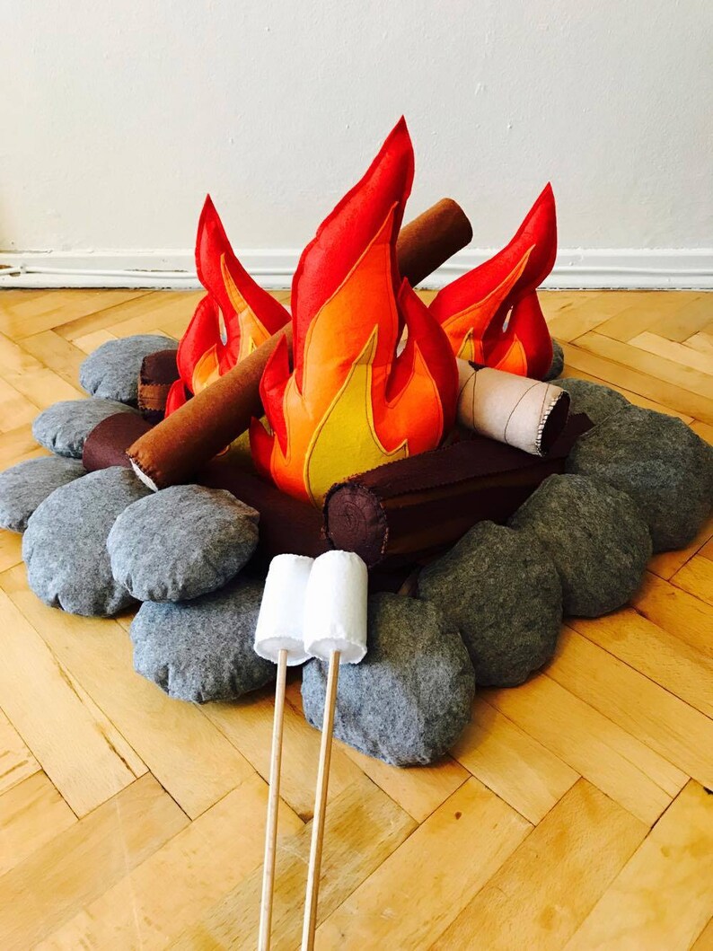 Felt Campfire SET Felt Toys Camping Decor Kids Playroom - Etsy