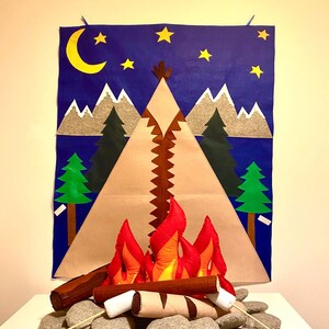 Felt Campfire SET Felt Toys Camping Decor Kids Playroom Decor Felt ...