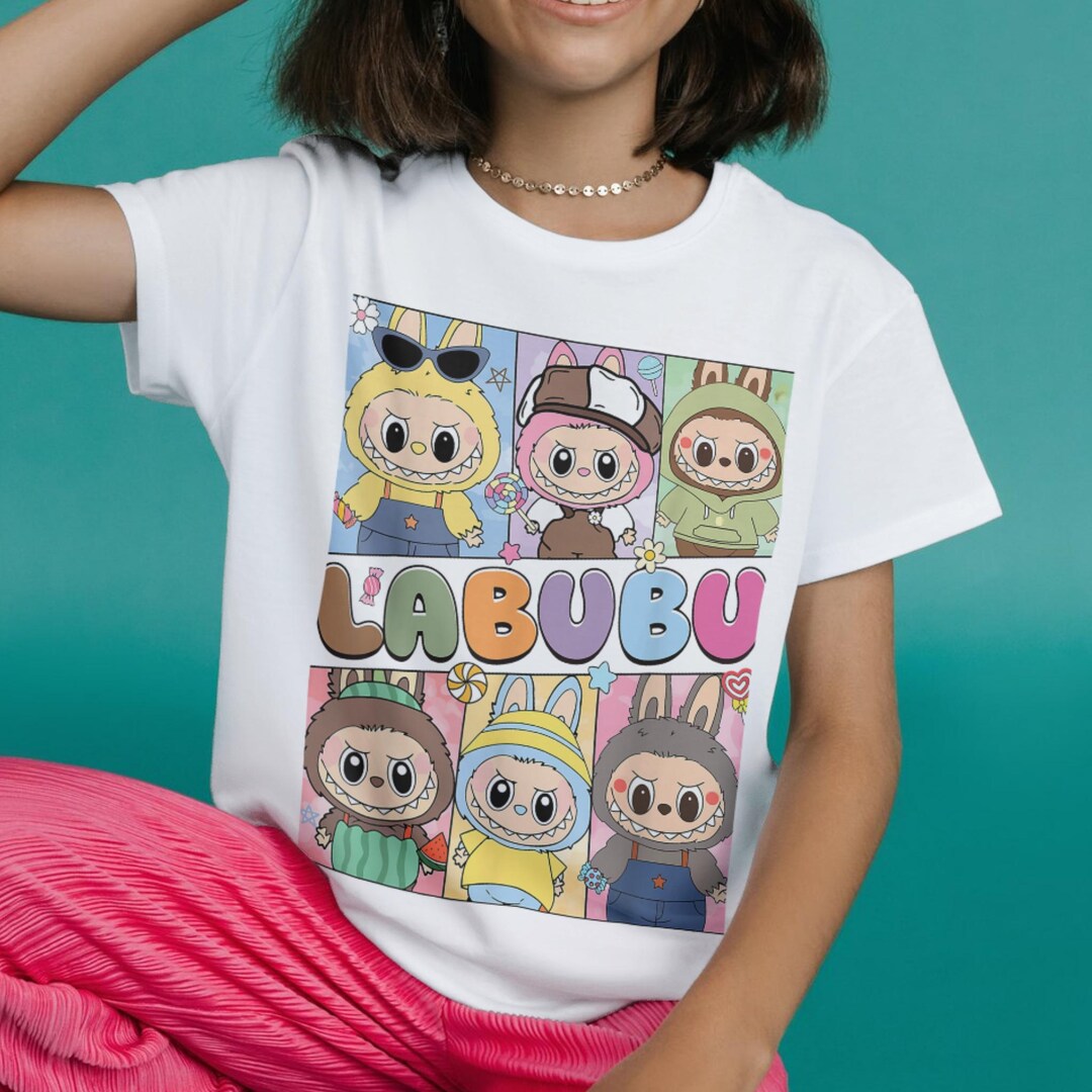 Labubu Cartoon Character Shirt, Labubu Coquette Tshirt, Kawaii Labubu ...