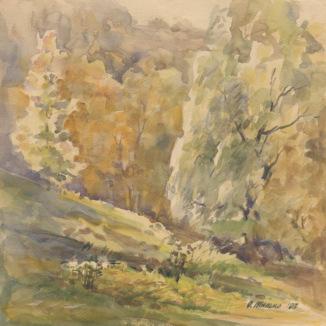 Autumn Sun Slope Ochre Brown Fall Earth Shade Yellow Greenish ...
