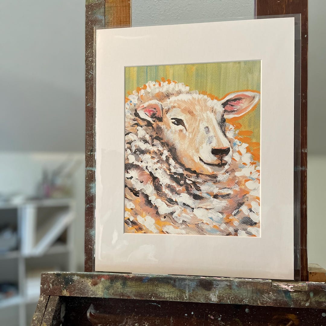 Art Print of Original Painting, "thinking of Ewe" - Etsy