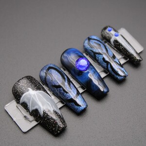 Azriel Inspired Press on Nails | APRES GEL-X | Night Court | Luxury ...