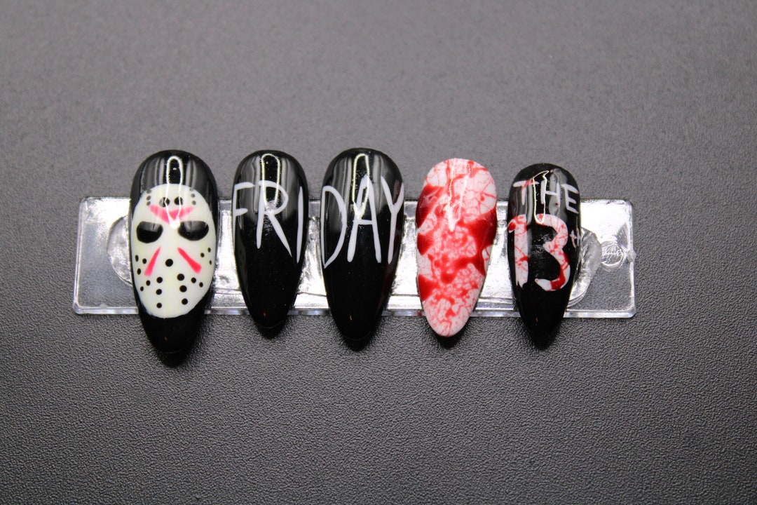 Friday the 13th Inspired Press on Nails | Luxury Nails | Halloween ...
