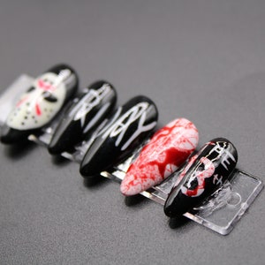 Friday the 13th Inspired Press on Nails | Luxury Nails | Halloween ...