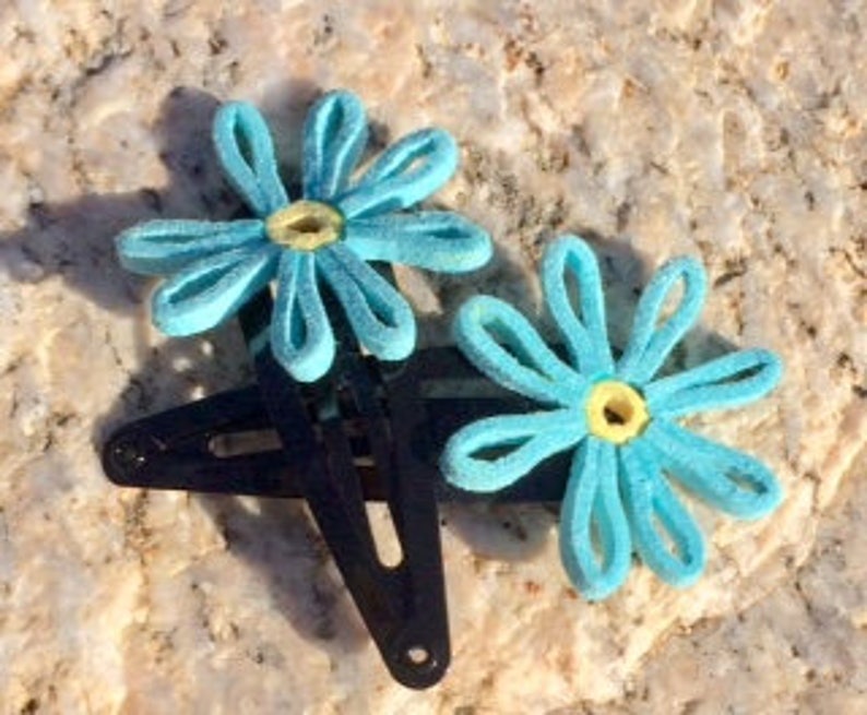 Sweet Suede Flower Hair Accessories - Etsy