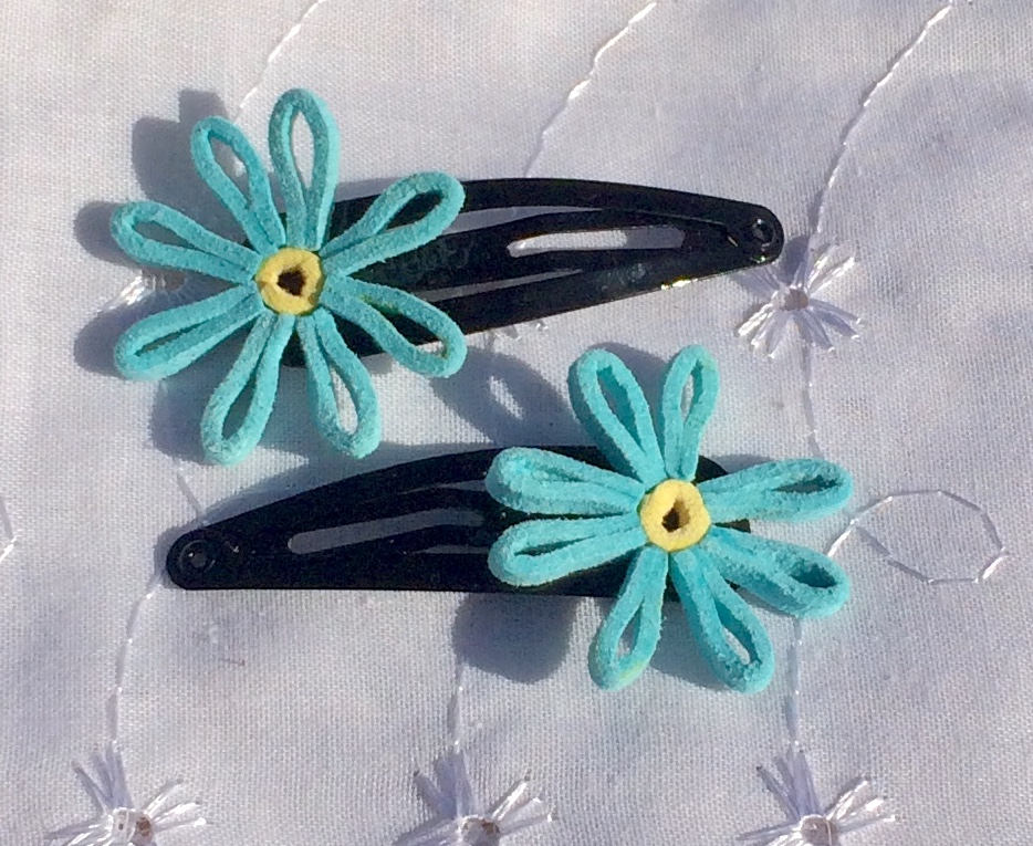 Sweet Suede Flower Hair Accessories - Etsy