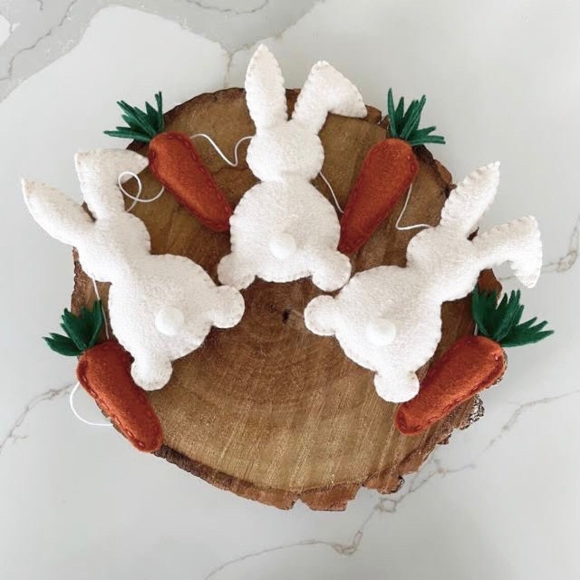 Felt Easter Garland Felt Easter Bunny Bunny Decor Easter | Etsy