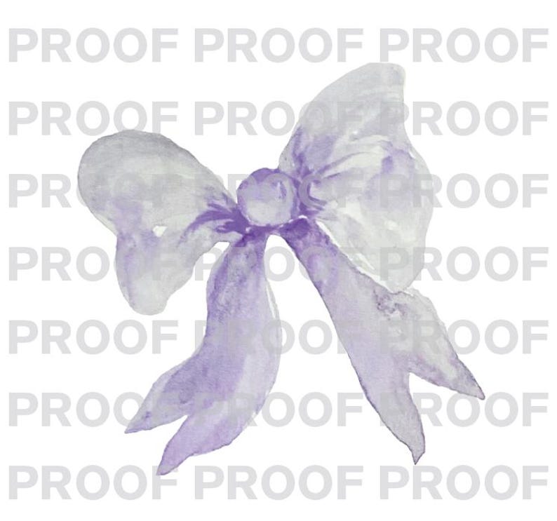 Watercolor Purple Bow, Baby, Child, Girl, for Sublimation or Paper ...
