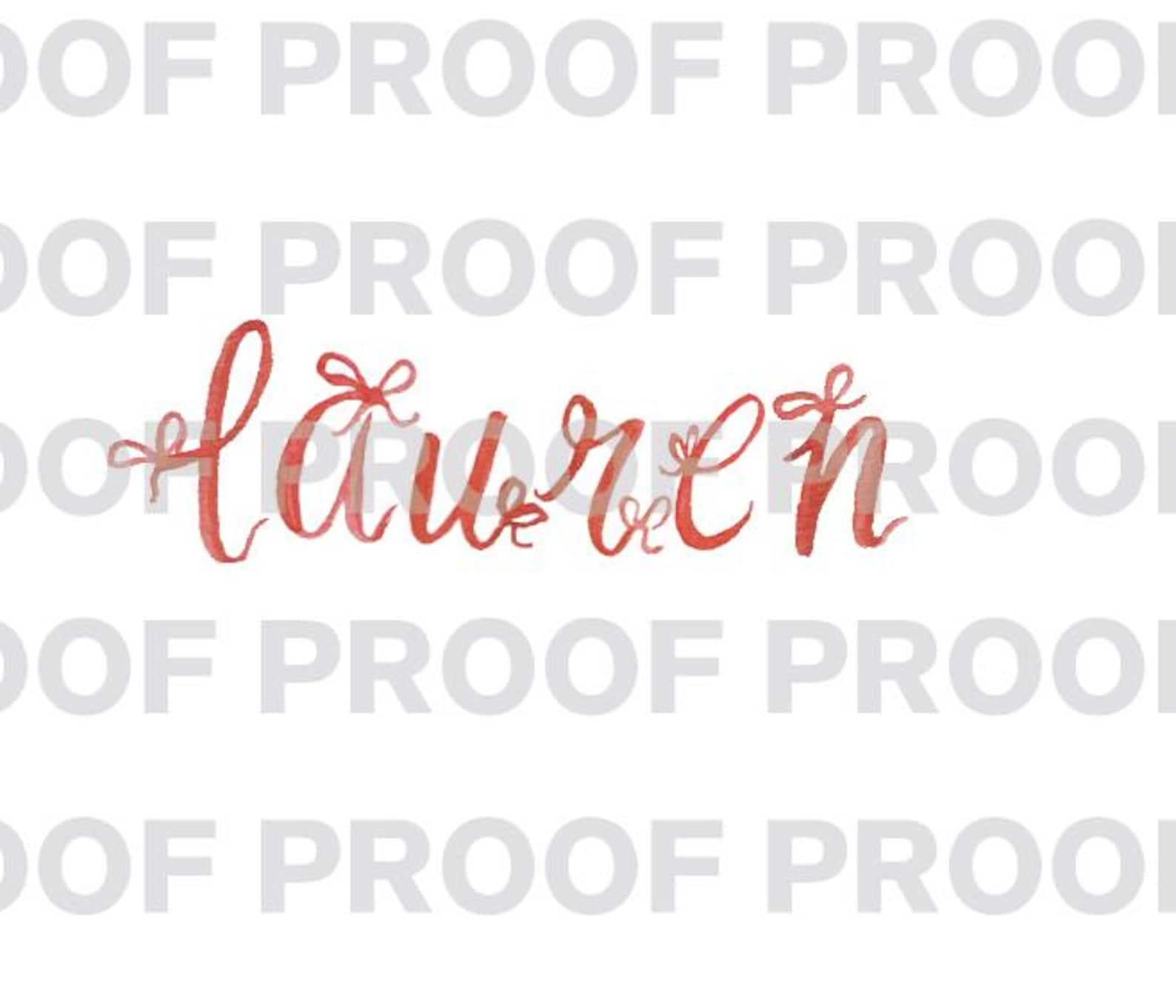 Watercolor Bow Alpha, Alphabet, Font, Ribbon for Sublimation or Paper ...
