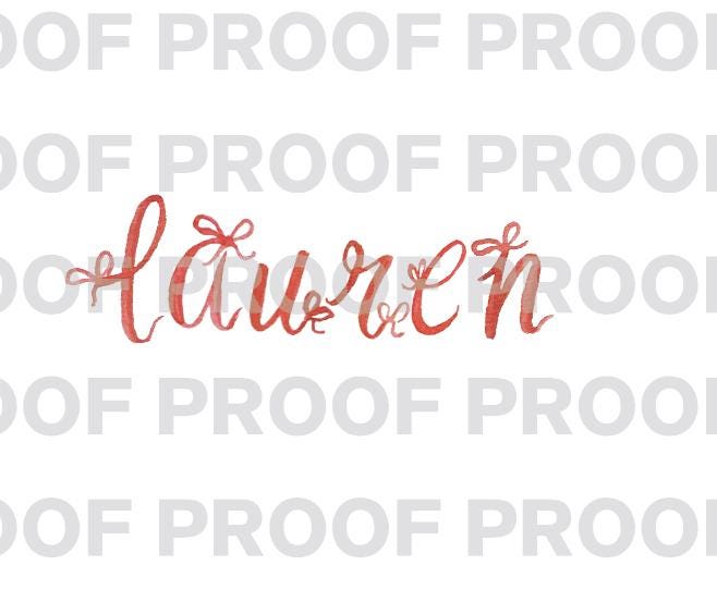 Watercolor Bow Alpha, Alphabet, Font, Ribbon for Sublimation or Paper ...