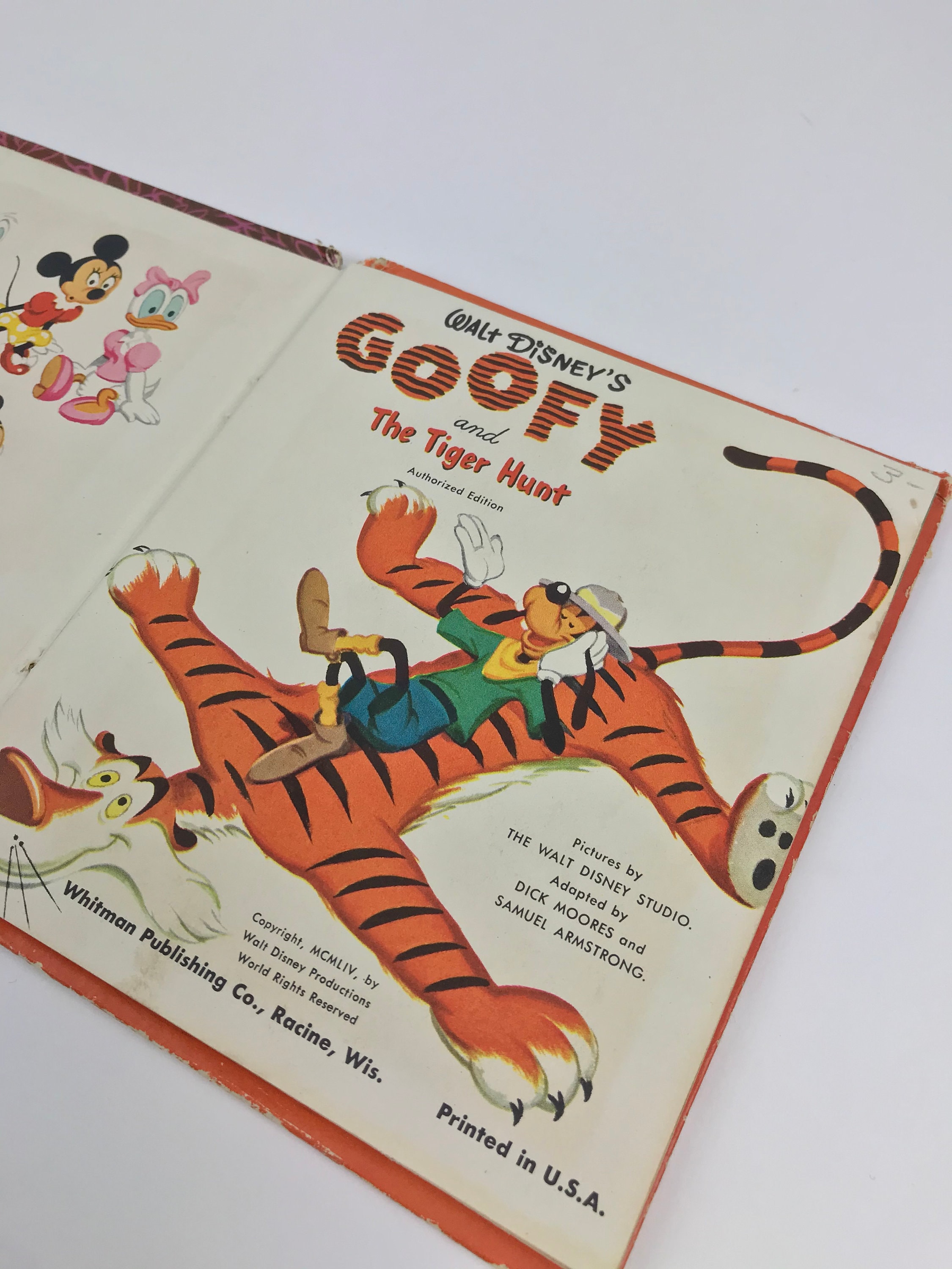 Walt Disney's Goofy and the Tiger Hunt Children's Book - Etsy