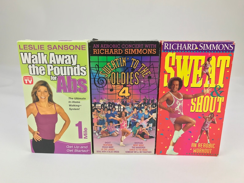 Vintage Exercise Workout VHS Tapes Lot 80s 90s Aerobic Yoga | Etsy