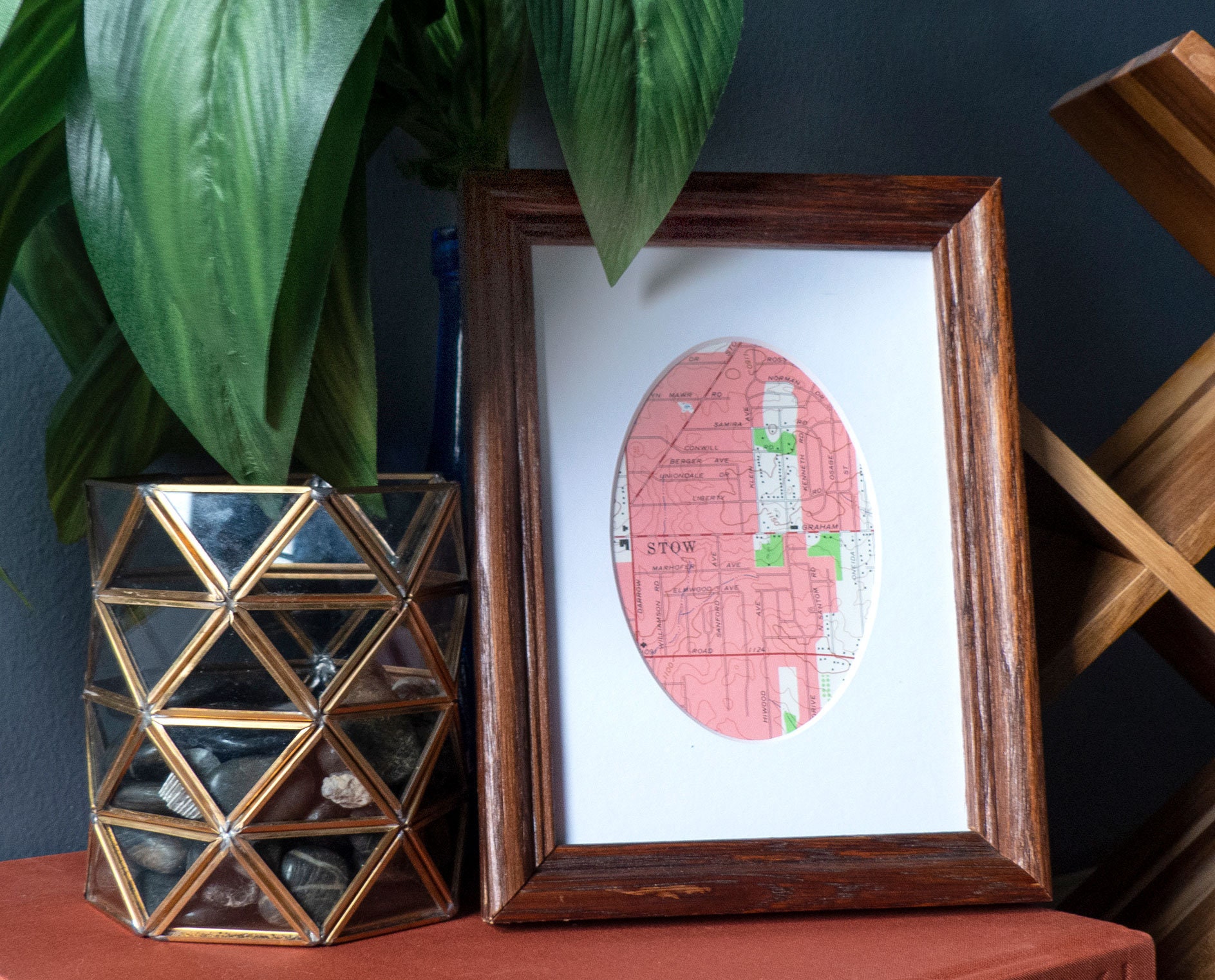 STOW, OH: Vintage Map Showing the Topography of STOW, Ohio {frame ...