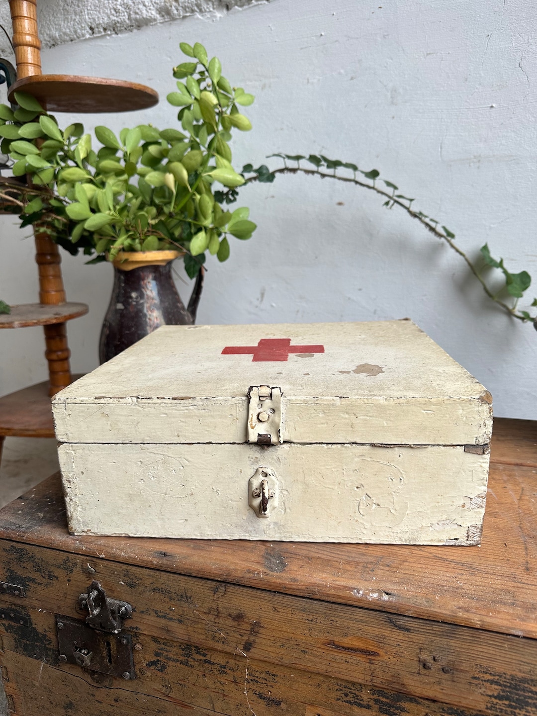 FIRST AID BOX Vintage Hungarian Medical First Aid Wooden Box ...