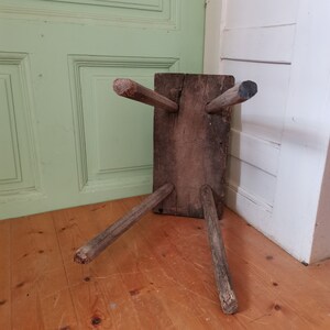 Primitive Handmade Antique Milk Seat, Gnarly Patina Wooden Milking ...