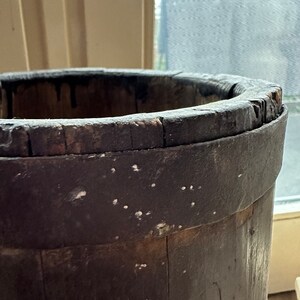 MORTAR Very Large Wooden Vintage Rustic Pot, Butter Churn, Grinder ...