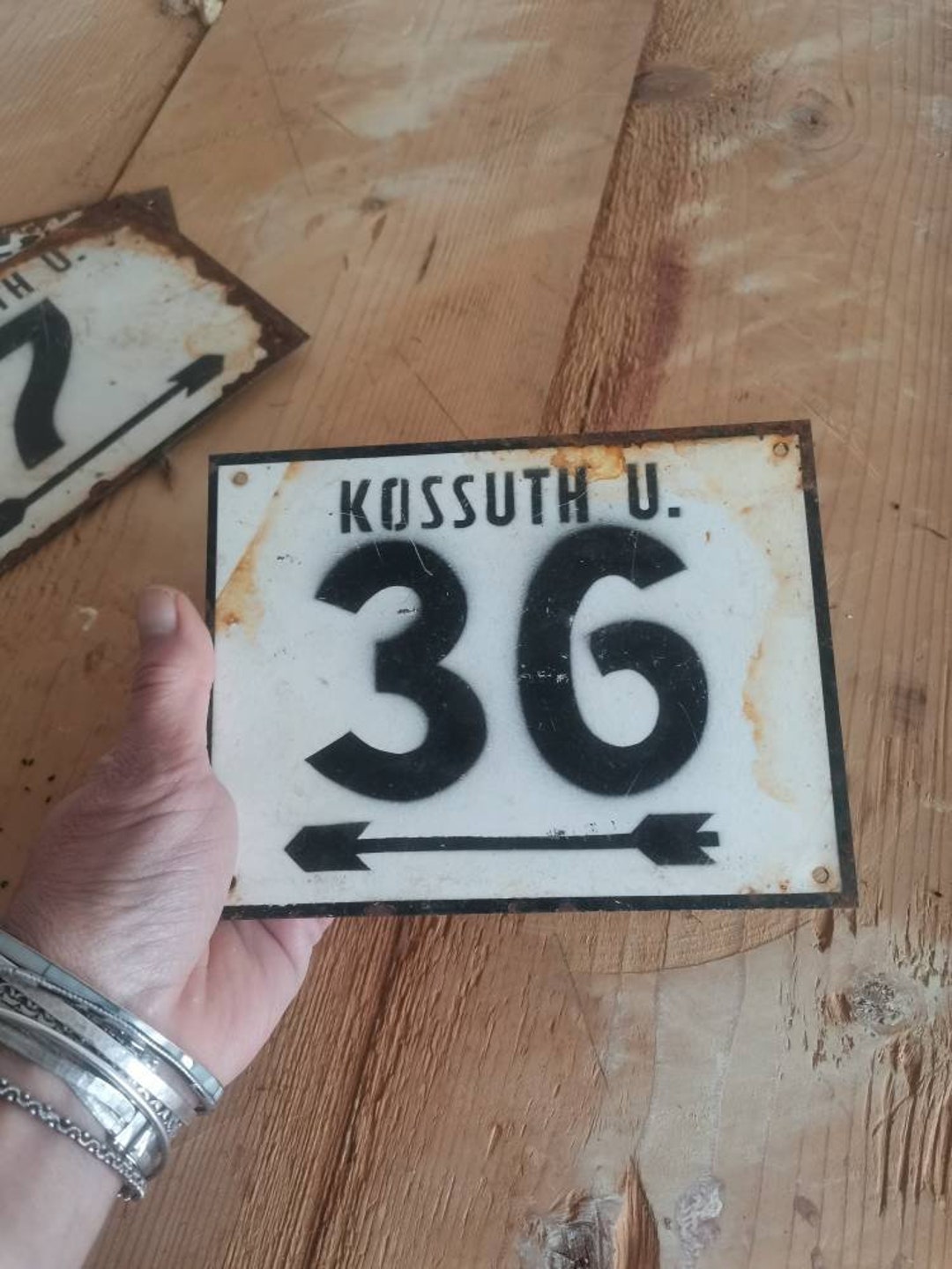 House Number Badge Door Fitting, Sign Number 36 Thirty Six, Vintage ...