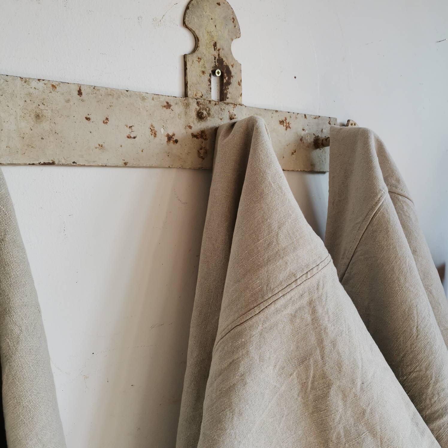 BIG OLD Linen SACK Hemp Flax Railway Transportation Eastern Europe Up ...