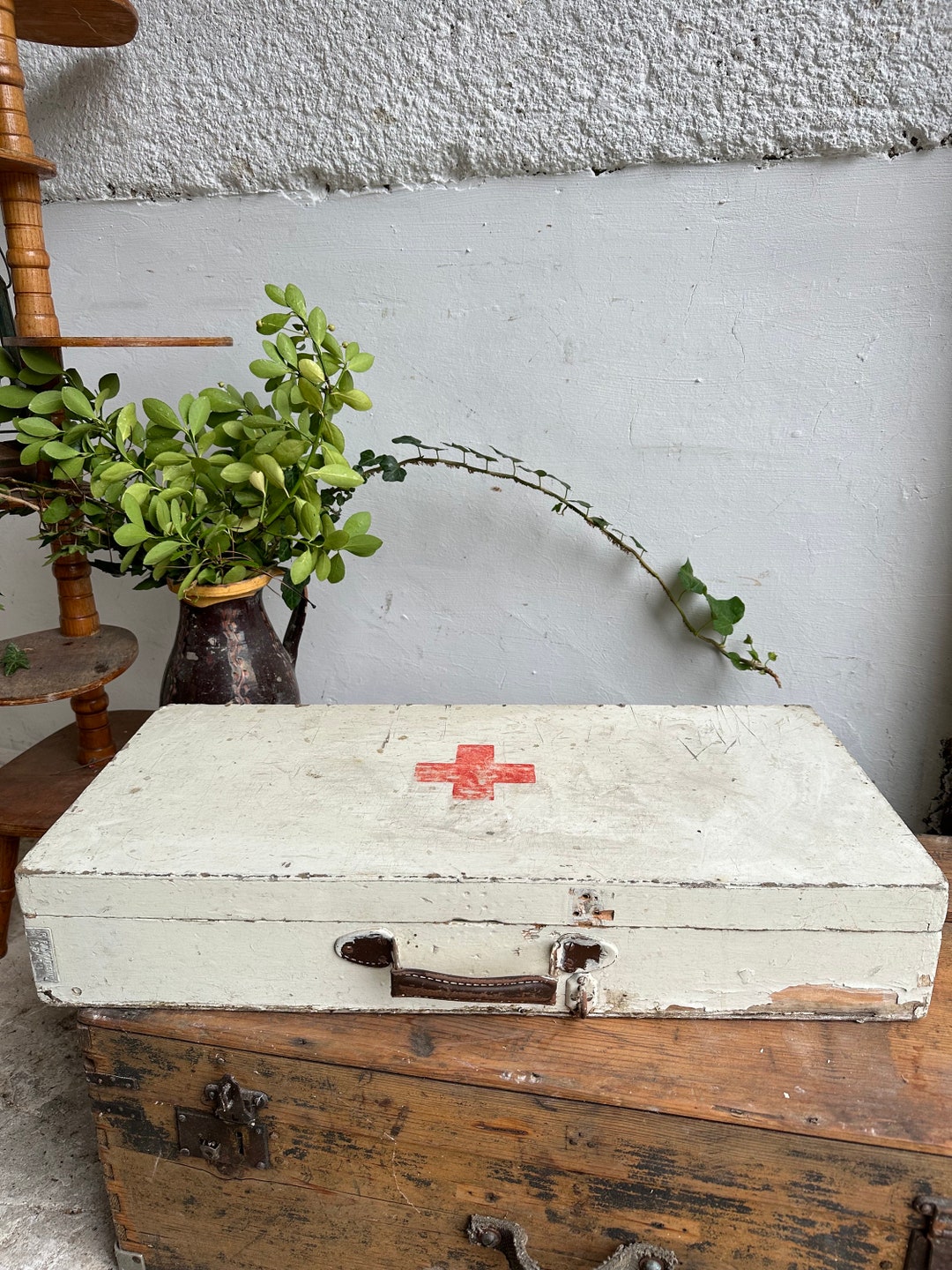 FIRST AID BOX Vintage Hungarian Medical First Aid Wooden Box ...
