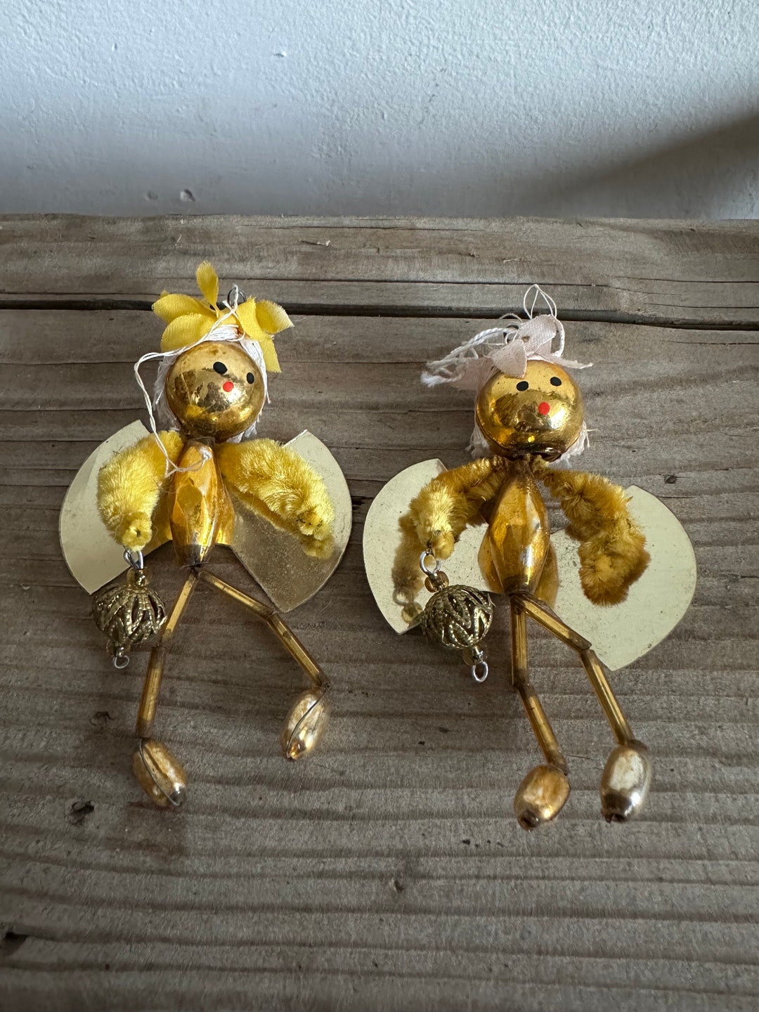 Set of 2 1950s German Vintage Christmas Angel: A Rare Collectible With ...