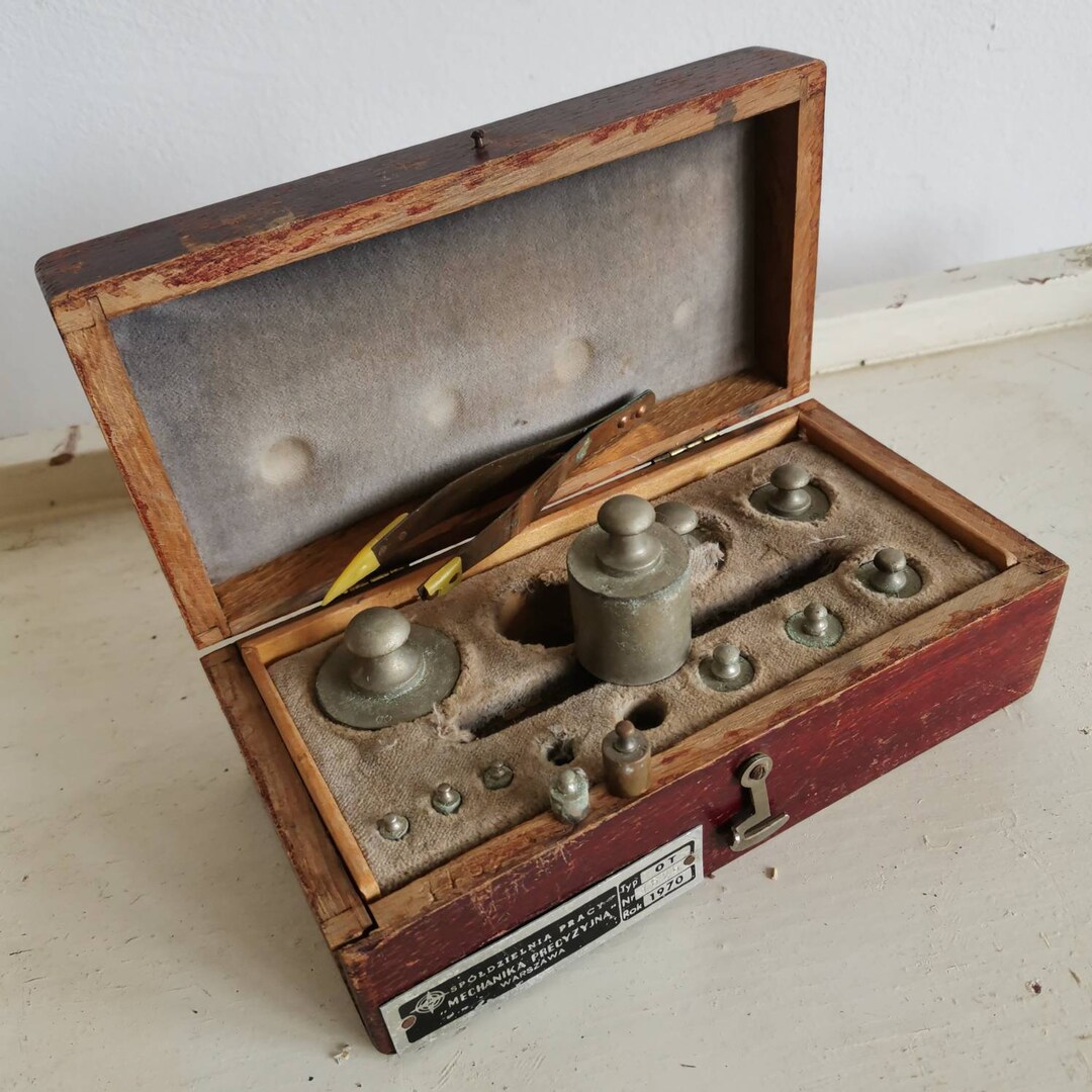 SCALE WEIGHTS Jewelry Weighing Set, Apothecary, Herbs, Boxed, Vintage ...