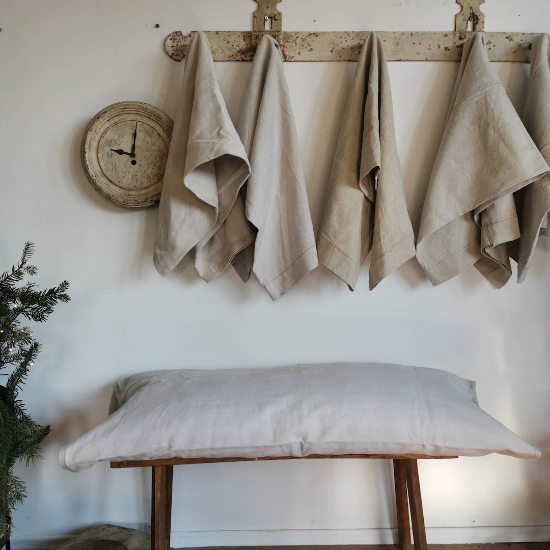 BIG OLD Linen SACK Hemp Flax Railway Transportation Eastern Europe Up ...