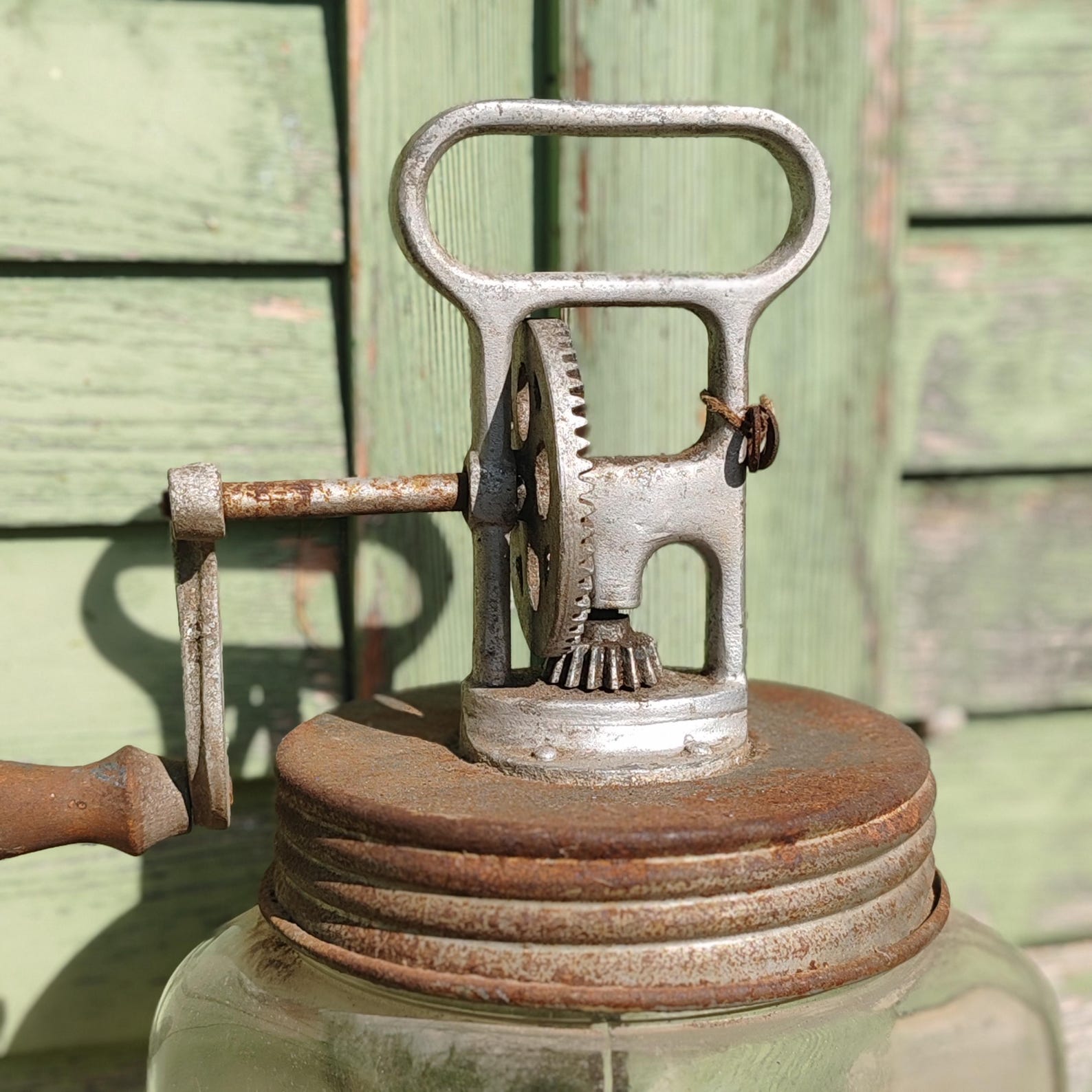 Large Glass Butter Churn Rustic Living, Butter Churn, Kitchen Decor ...