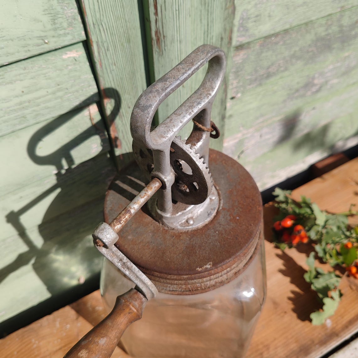 Large Glass Butter Churn Rustic Living, Butter Churn, Kitchen Decor ...