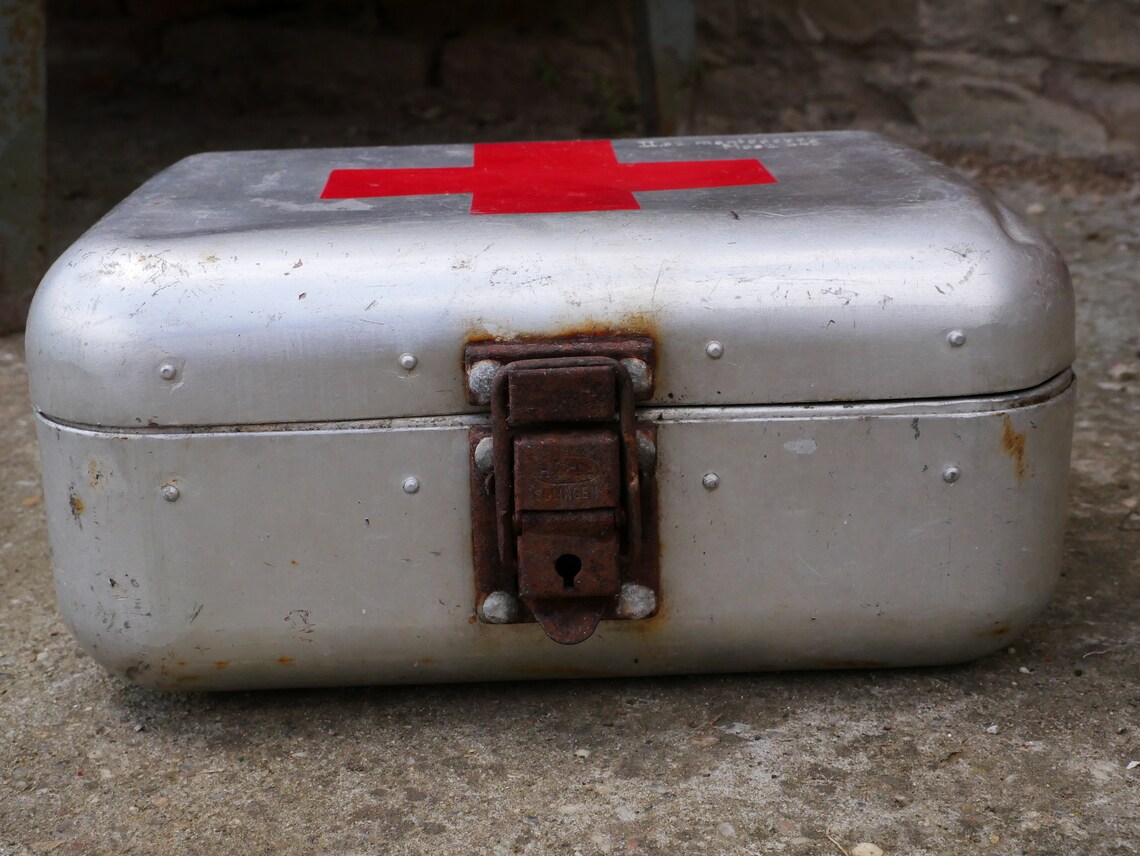 FIRST AID BOX Vintage Hungarian Medical First Aid Supplies - Etsy