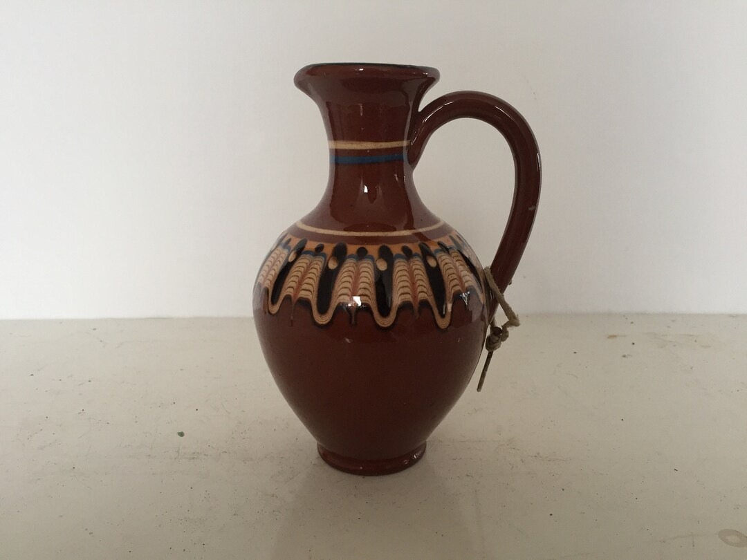 JUG Troyan Traditional Bulgarian Pottery Hand Painted. Made in Bulgaria ...