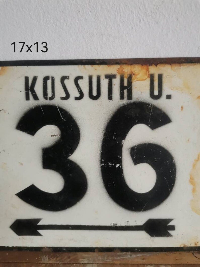 House Number Badge Door Fitting, Sign Number 36 Thirty Six, Vintage ...
