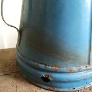FAT Blue STORAGE Container Enamel Kitchen Mini Fridge Vintage Pot ...