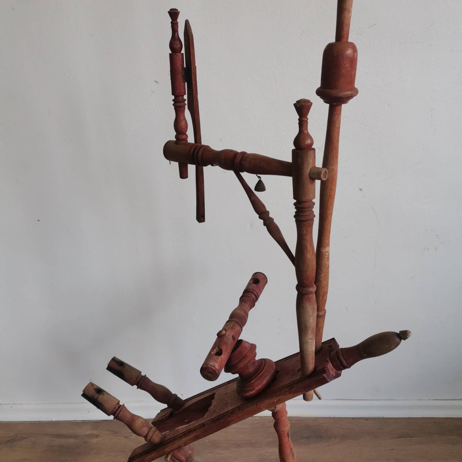 Beautiful Saxony Style RUSTIC Spinning Wheel Very Decorative C1900 Wool ...
