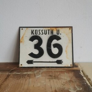 House Number Badge Door Fitting, Sign Number 36 Thirty Six, Vintage ...